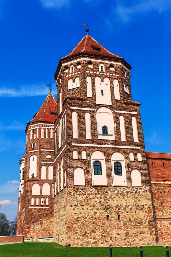 Mir Castle Complex stock image. Image of stone, walls - 23949003