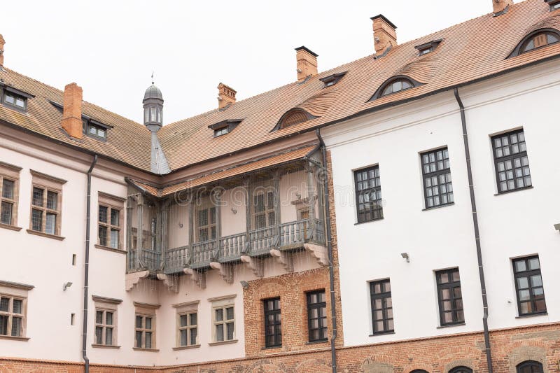 Mir Castle Complex in Summer on a Gloomy Day Stock Photo - Image of ...