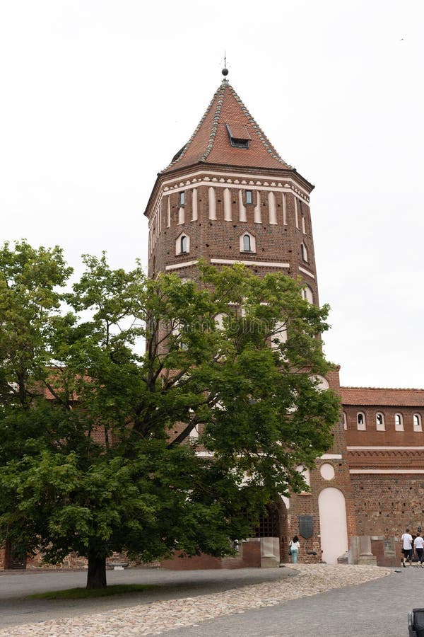 Mir Castle Complex in Summer on a Gloomy Day Stock Image - Image of ...
