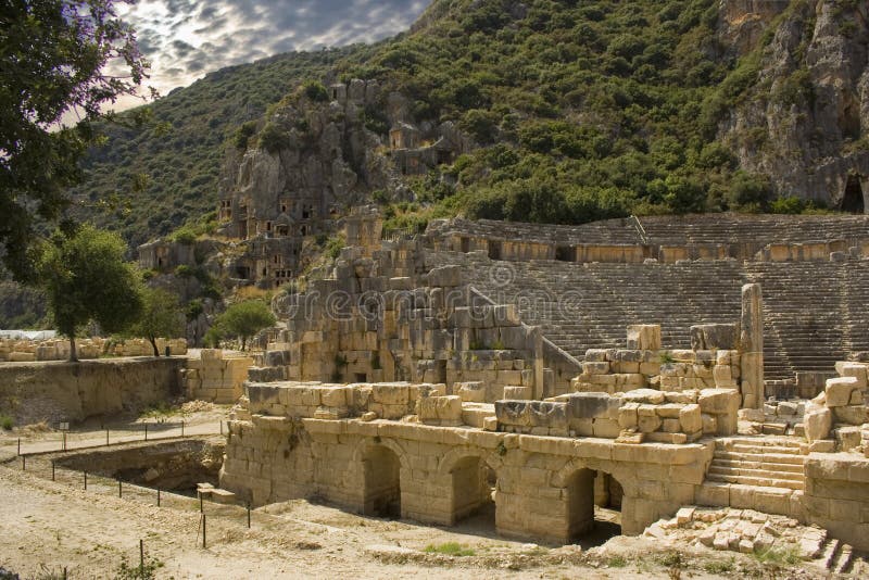 Mira in Turkey stock image. Image of myra, historic, rock - 43279349