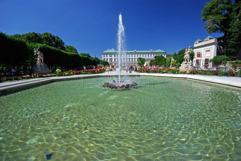 Mirabell garden editorial stock image. Image of blue - 16675814