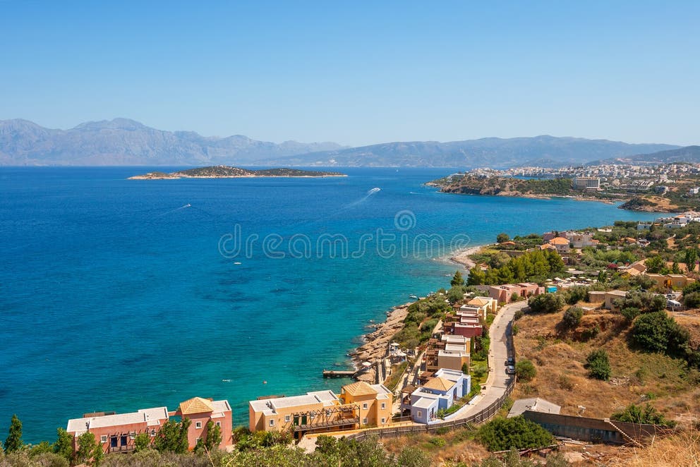 Mirabello Bay. Crete, Greece Stock Image - Image of mountain ...