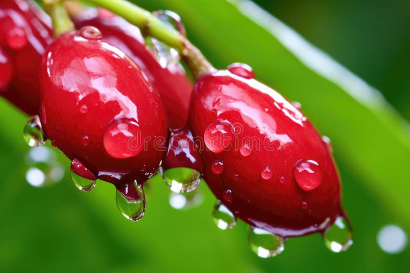 Miracle Fruit with a Drop of Dew on Its Surface Stock Image - Image of ...