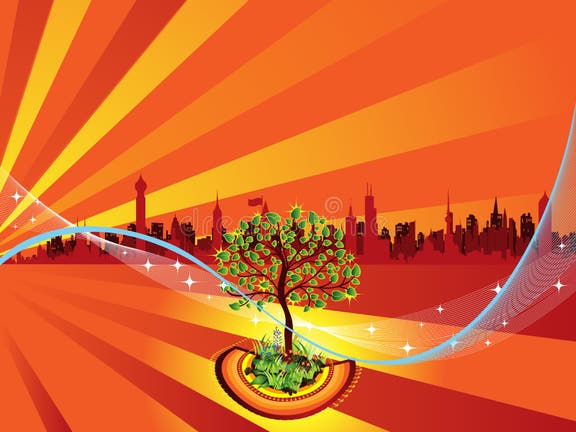 Miracle tree stock vector. Illustration of structure - 18261174