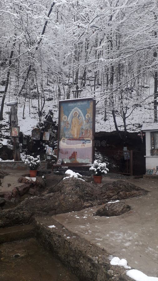 The miracle-working icon stock image. Image of sculpture - 259120683