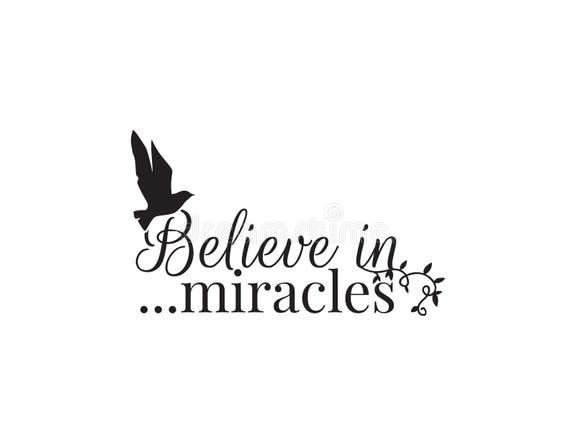Wall Decals, Believe in Miracles, Wording Design, Flying Bird ...