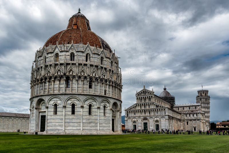 Miracles Square in Pisa, Piazza dei Miracoli Complex and Leaning tower ...