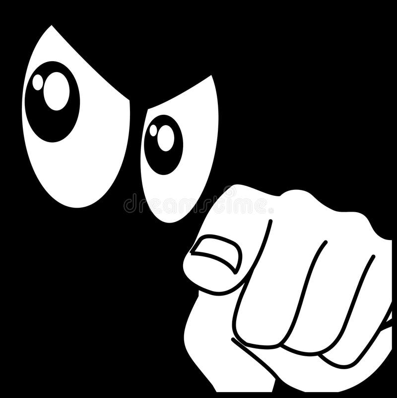 Mirada malvada ilustración del vector. Ilustración de negro - 22936311