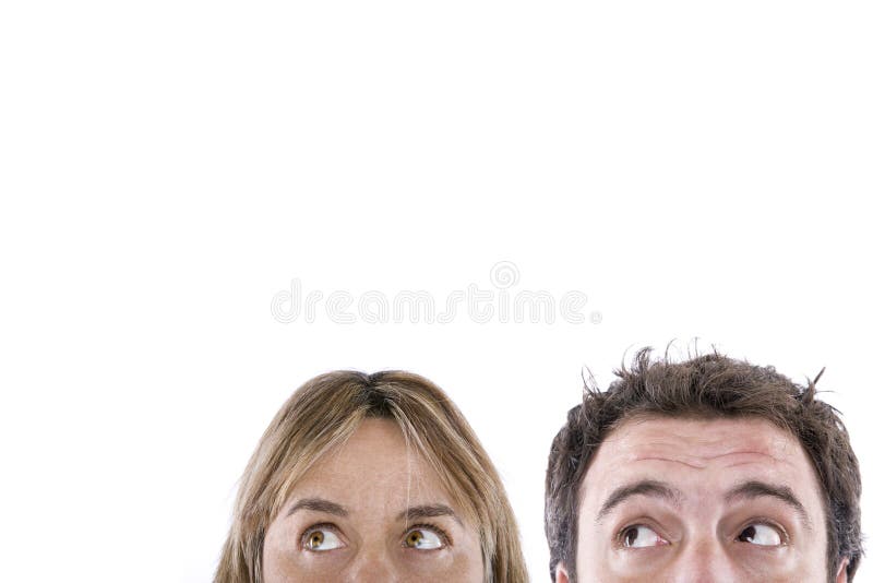 Mirada para arriba foto de archivo. Imagen de cara, pensativo - 22200882