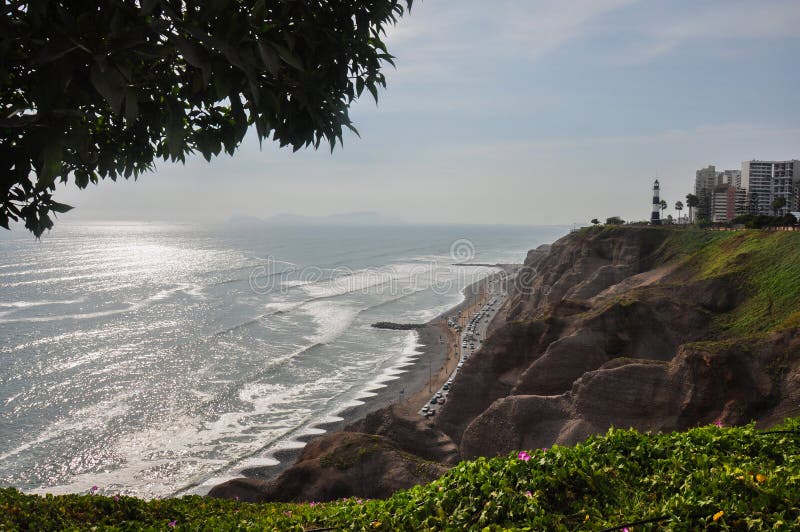 Miraflores Cliffs, Lima, Peru Stock Photo - Image of scenic, isolation ...