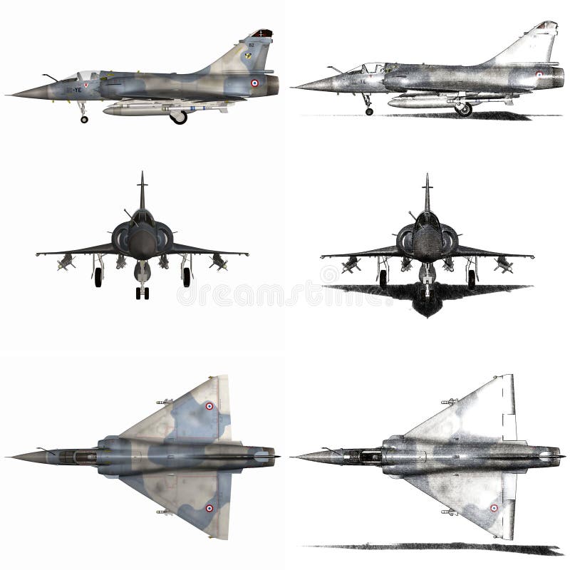 Mirage - Fighter Aircraft stock illustration. Illustration of aircraft ...