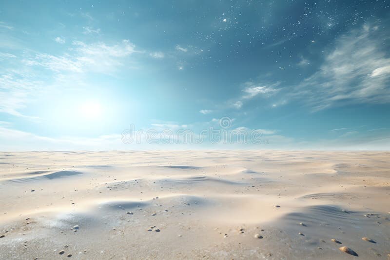 Mirage of Shimmering Sands Under a Celestial Sky Beautiful Nature ...
