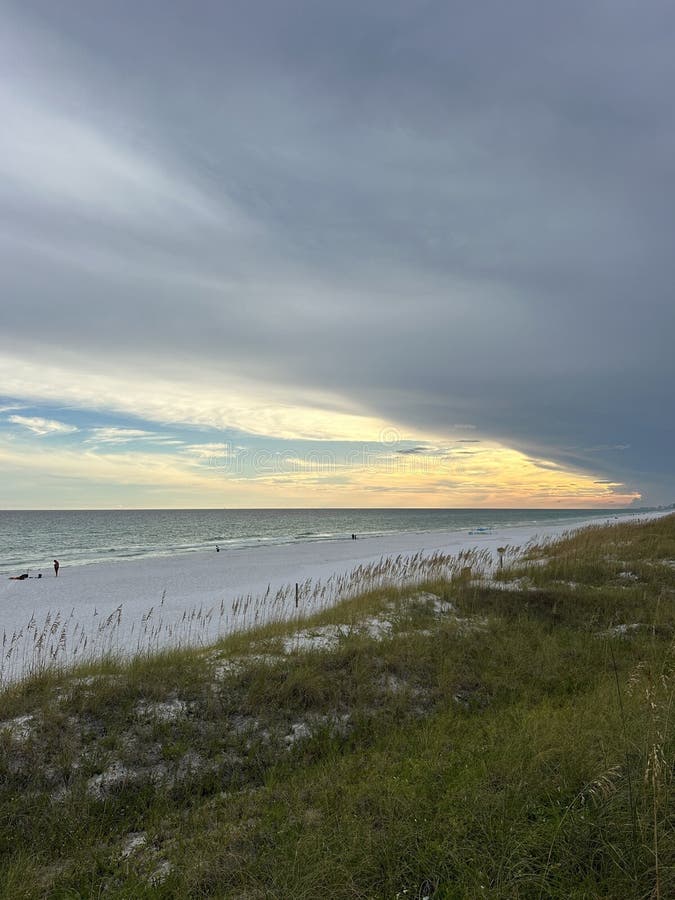 Miramar Beach, Florida Upper View of Beach Sunset Stock Image - Image ...