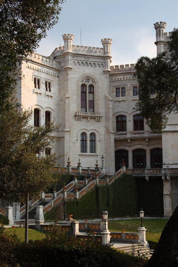 Miramare Castle in Trieste Italy Stock Image - Image of landmark, italy ...