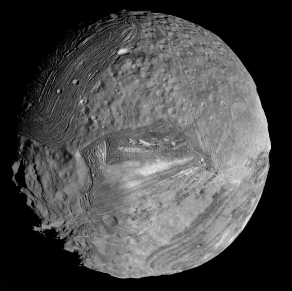 Miranda, the Smallest Moon of Uranus. Stock Photo - Image of miranda ...