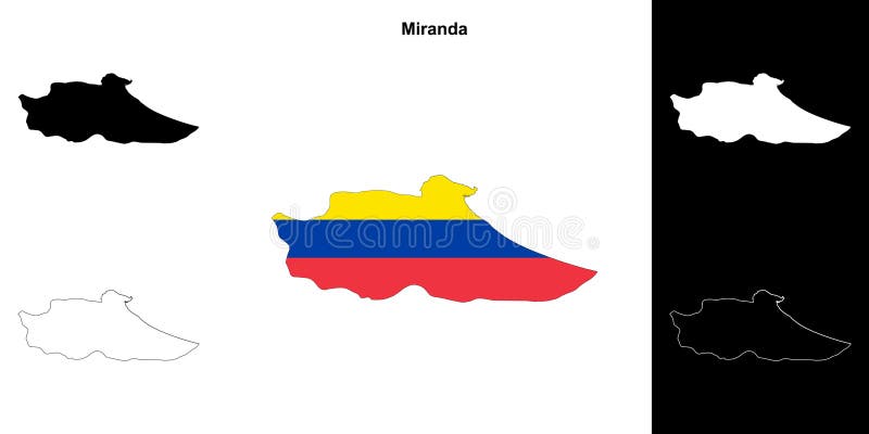 Miranda outline map stock illustration. Illustration of territory ...