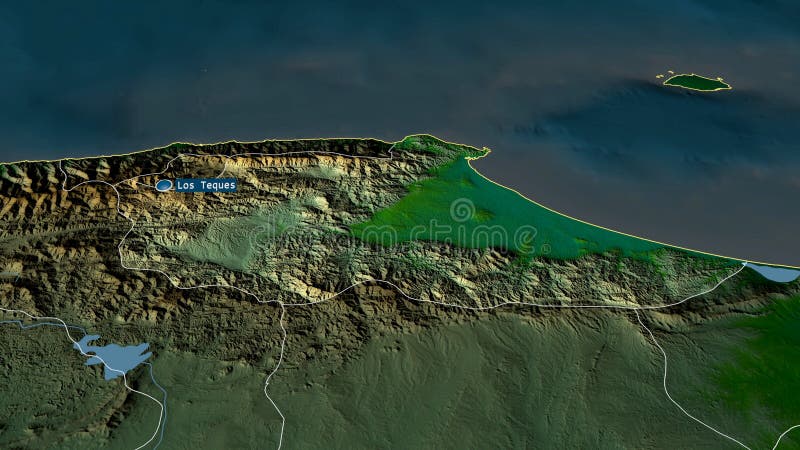 Miranda, Venezuela - Highlighted with Capital. Physical Stock ...