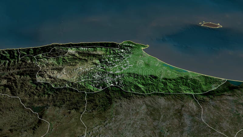 Miranda, Venezuela - Highlighted. Satellite Stock Illustration ...