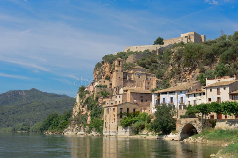Miravet Castle, Spain stock photo. Image of blue, province - 94968228