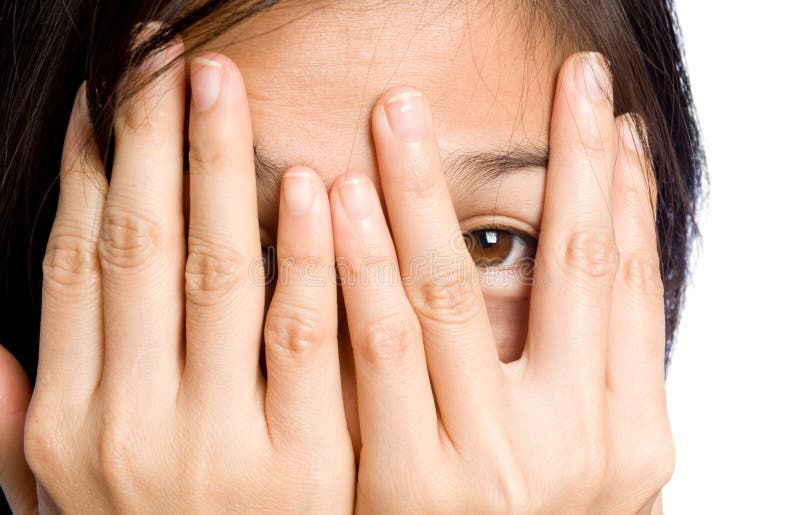 Mire a Escondidas Un Abucheo Imagen de archivo - Imagen de retrato ...