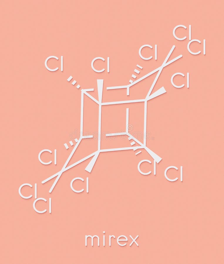 Mirex Insecticide Molecule. Skeletal Formula. Stock Illustration ...