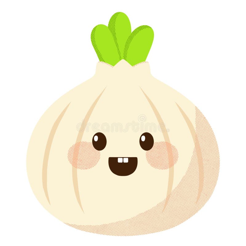 Cute Smiling Onion Cartoon Illustration for Kid Stock Image ...