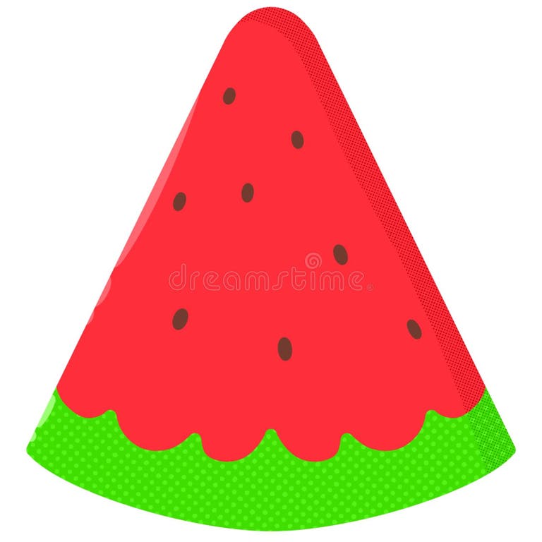 Cute Watermelon Cartoon Illustration for Summer Holiday, Simple ...