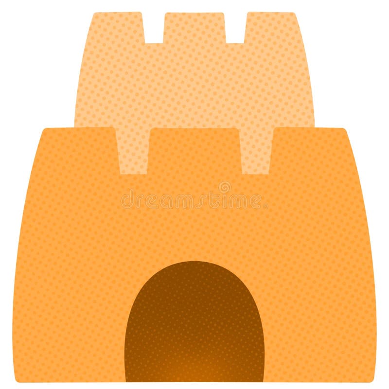 Cartoon sand castle stock vector. Illustration of beach - 42372864