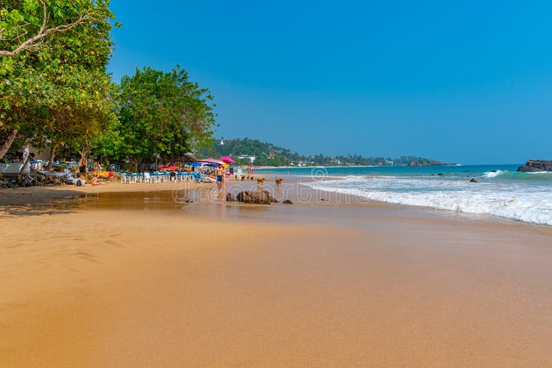 Mirissa, Sri Lanka, January 22, 2022: Mirissa Beach during a Sun ...