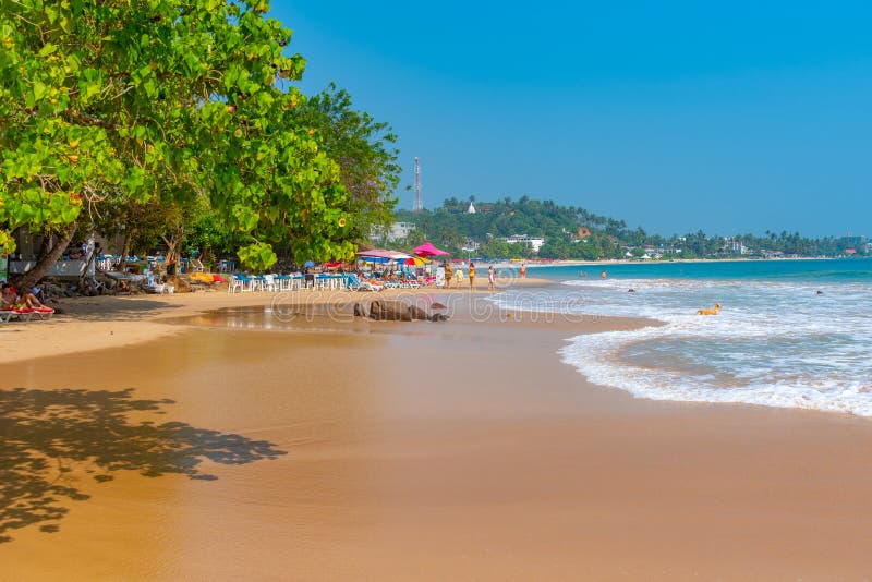 Mirissa, Sri Lanka, January 22, 2022: Mirissa Beach during a Sun ...