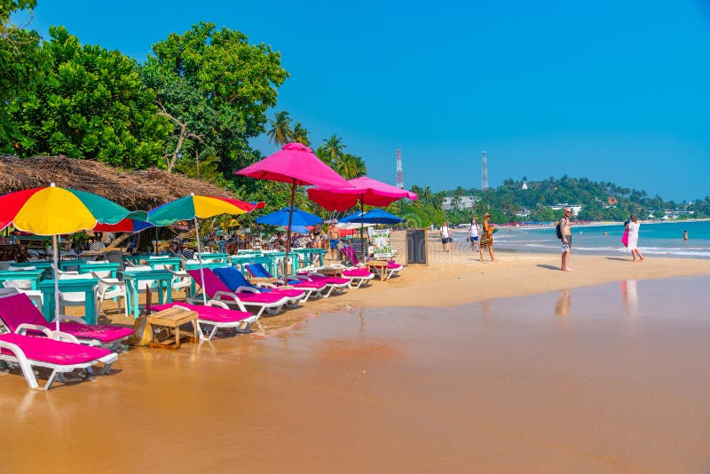 Mirissa, Sri Lanka, January 22, 2022: Mirissa Beach during a Sun ...
