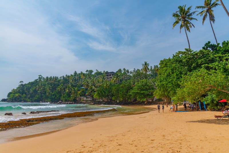 Mirissa, Sri Lanka, January 23, 2022: Mirissa Beach during a Sun ...