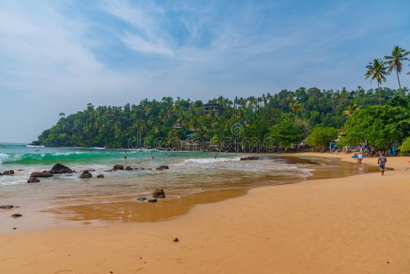 Mirissa, Sri Lanka, January 23, 2022: Mirissa Beach during a Sun ...
