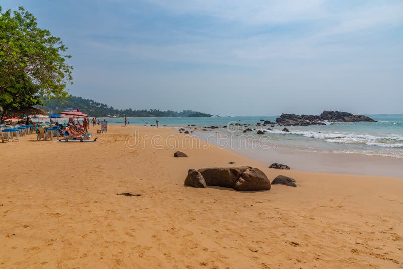 Mirissa, Sri Lanka, January 23, 2022: Mirissa Beach during a Sun ...
