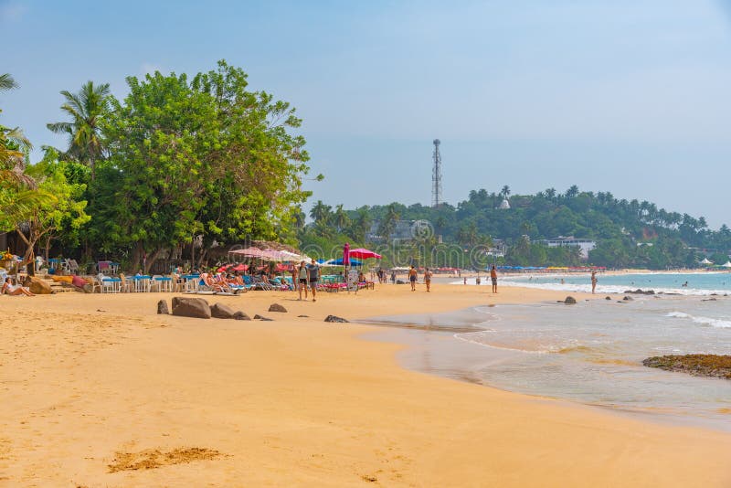 Mirissa, Sri Lanka, January 23, 2022: Mirissa Beach during a Sun ...