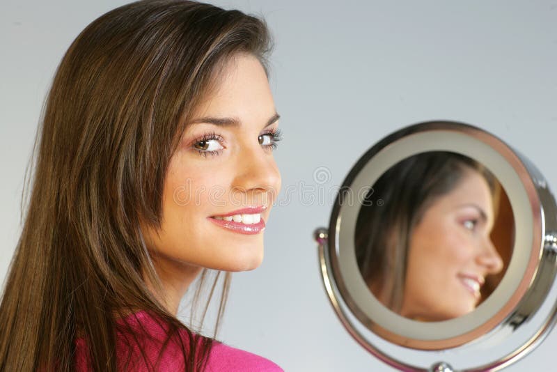 Mirror stock photo. Image of pretty, person, pencil, beautician - 8505688