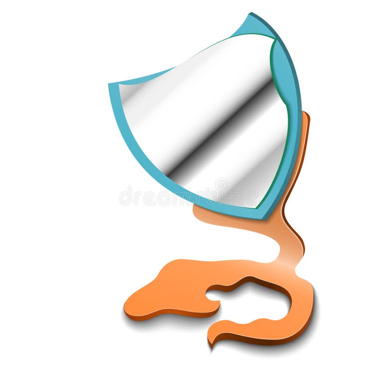 Mirror abstract art. stock vector. Illustration of hand - 120840631