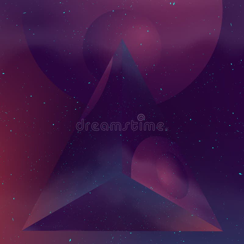 Mirror Abstract Element in Dark Space. Vector Illustration with Stock ...