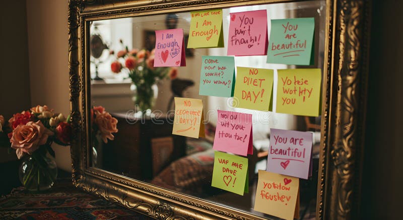 Mirror of Affirmations stock illustration. Illustration of fair - 382144258