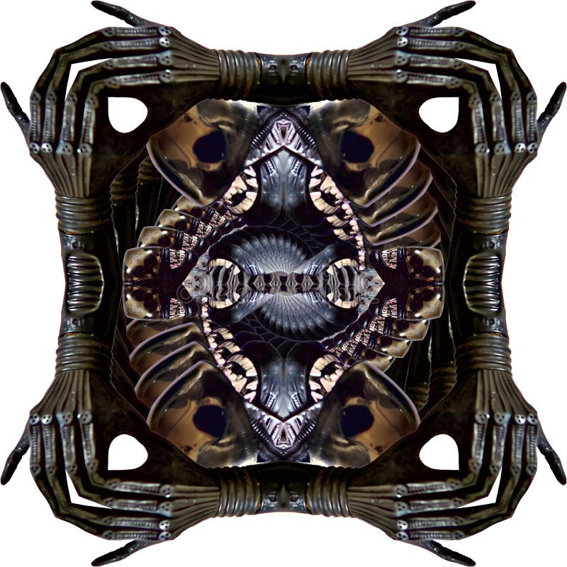 Mirror of Alien Leviathans Abstract Stock Illustration - Illustration of fractal, fiction: 339550195