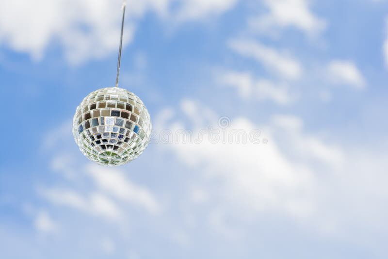 Mirror Ball with a Background As a Beautiful Sunny Sky. Stock Photo ...