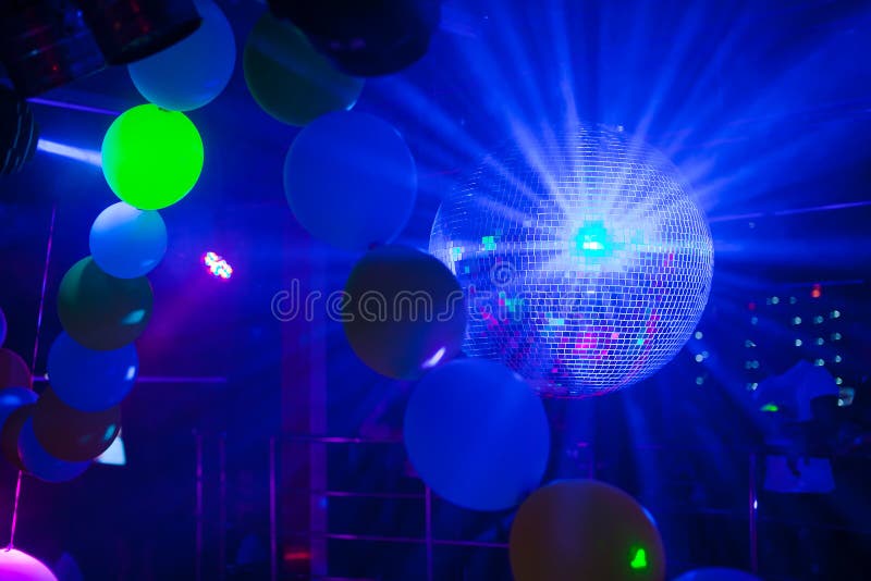 Mirror Ball Rolling in the Night Club Stock Photo - Image of ...