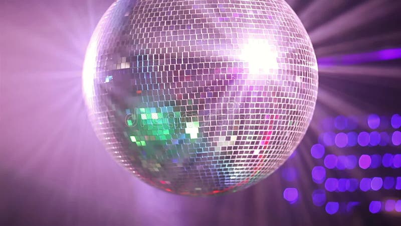 Mirror Ball Rolling in the Night Club Stock Footage - Video of lighting ...