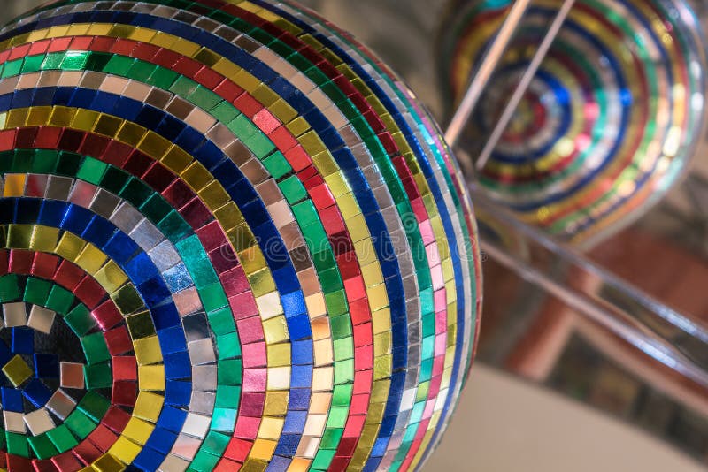 Mirror Ball from Small Pieces of Mirrors in Different Colors, Sizes and ...