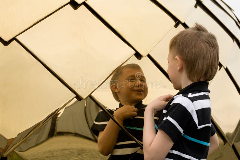 Mirror boy stock photo. Image of gold, mirrored, fashion - 14419536