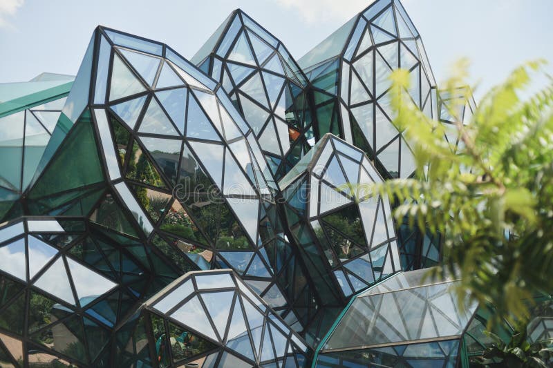 Mirror Building in the Form of Petals and Flowers Editorial Image ...