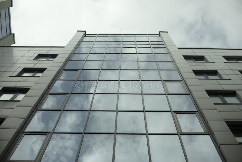 Mirror Building. Sky Will Be Reflected in Glass of Building Stock Image ...