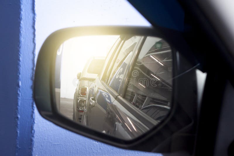 Mirror beside of car. stock photo. Image of front, detail - 117042558