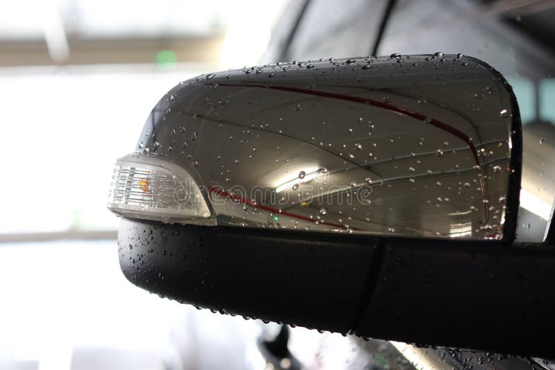 Mirror Car Reflection Line and Lighting at the Parking Car with Stock ...