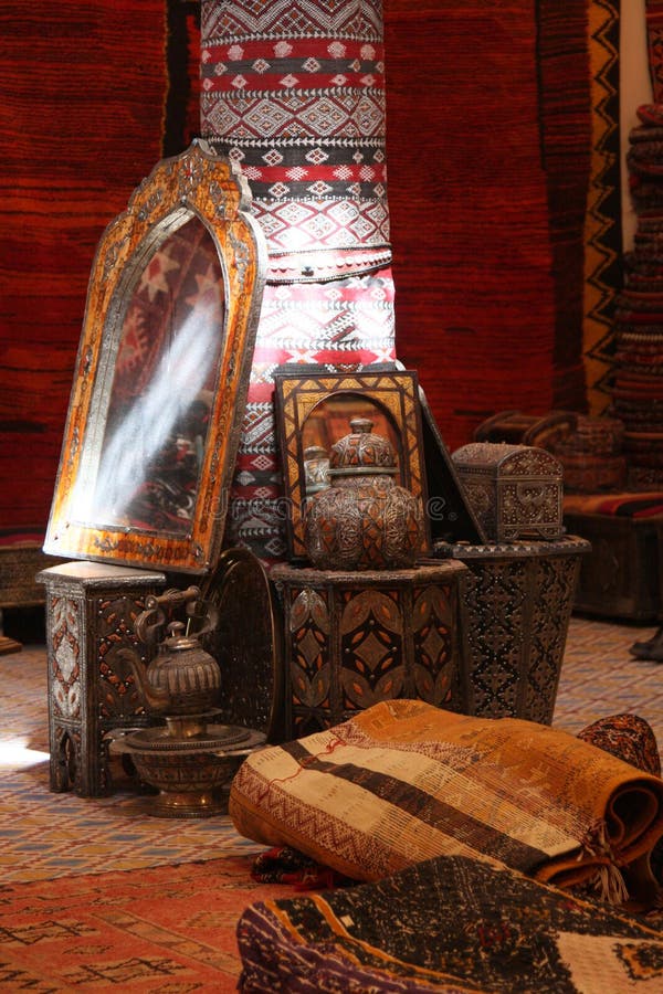 Mirror and carpet stock photo. Image of typical, rissani - 8649930